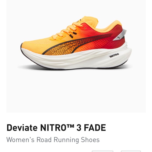 Puma | Shoes | Puma Deviate Nitro 3 Fade Womens Running Shoes Orange And Red | Poshmark